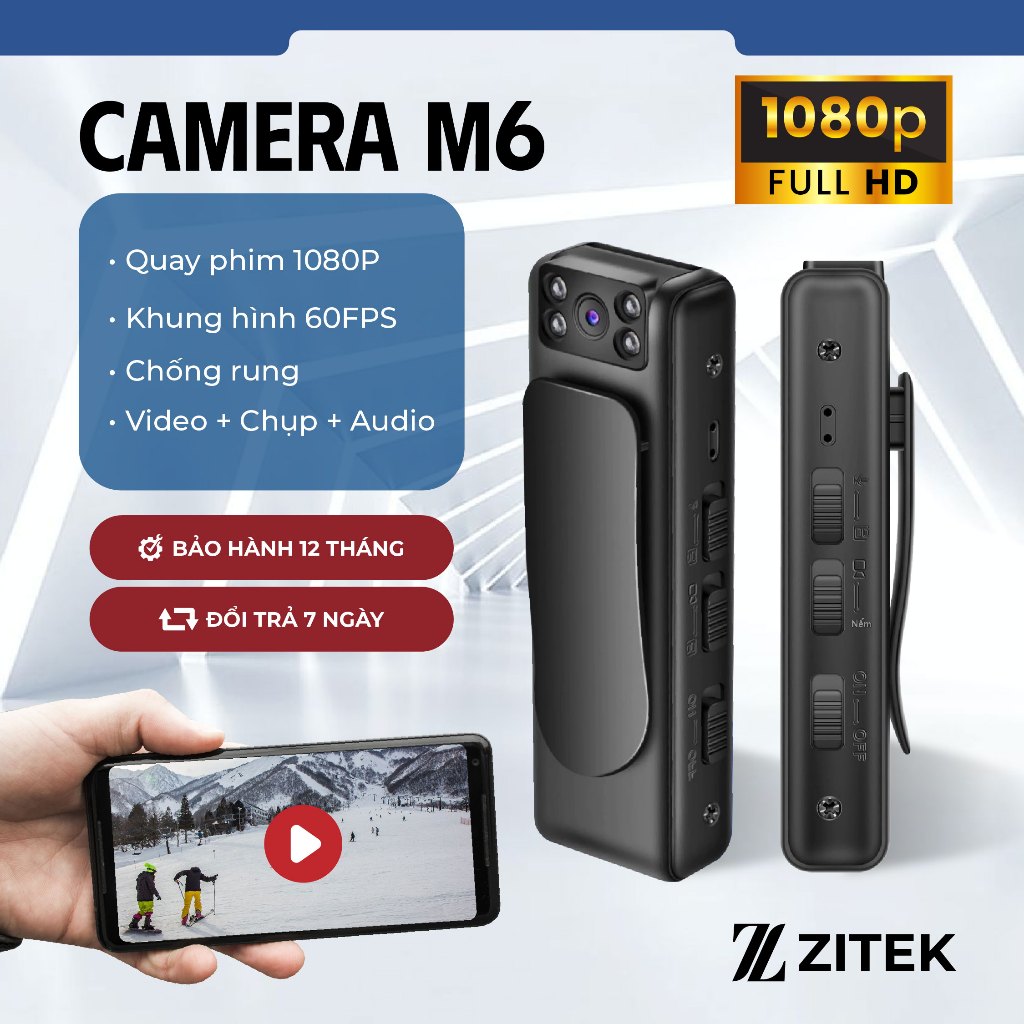 Camera mini M6 Full HD 1080P không dây, camera hành trình giám sát ...