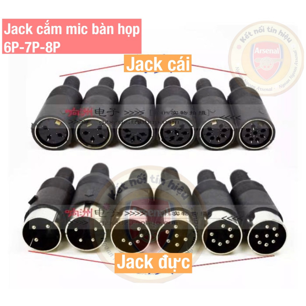 Đầu jack MIDI DIN 6P 7P 8P mini S terminal plug đực cái dùng cho cáp âm ...