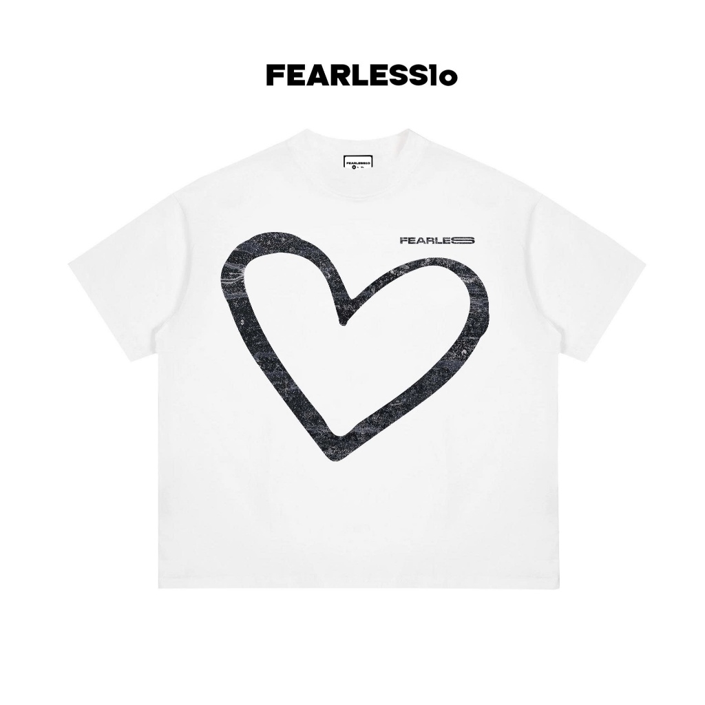 Áo Thun 280GSM Fearless Heart - White - FORM Boxy | Shopee Việt Nam