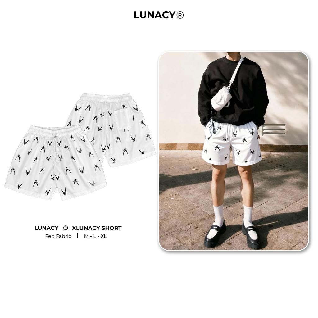 Quần short dù X-Lunacy form trên gối Nam nữ oversize streetwear Local ...