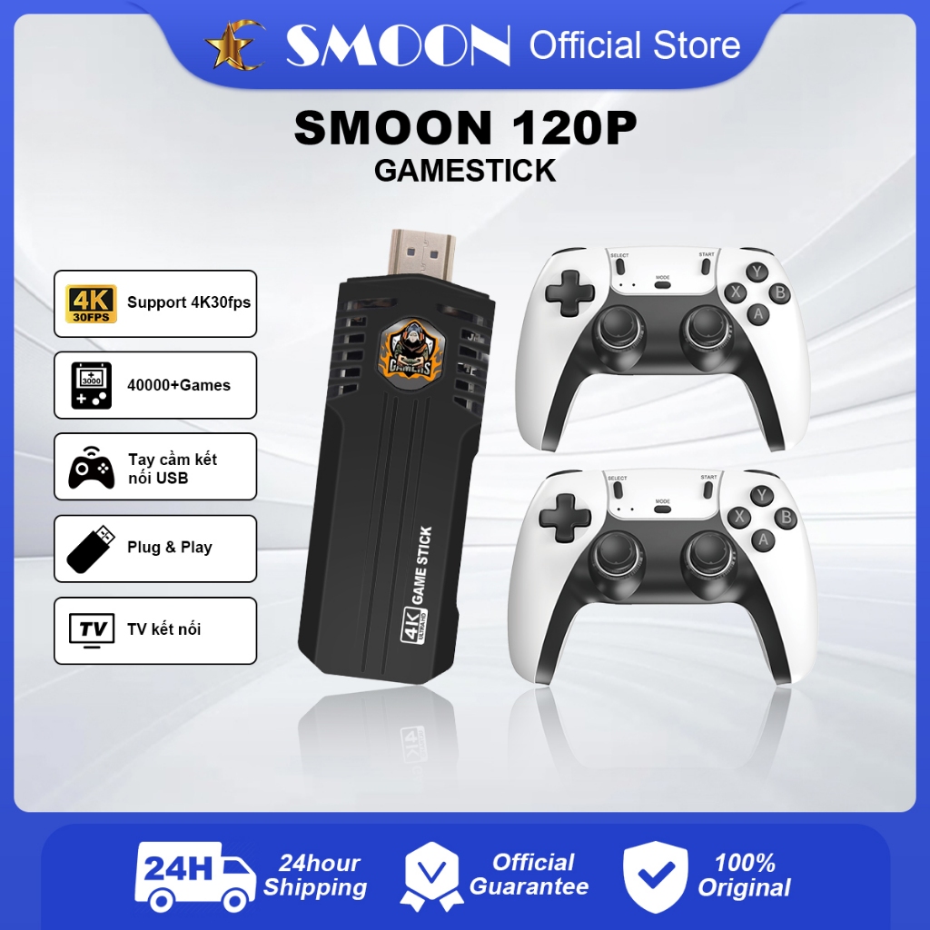 Máy Chơi Game Stick SMOON 120P Kèm Tay Cầm Xịn Hơn 30000 Game 3D Bản ...