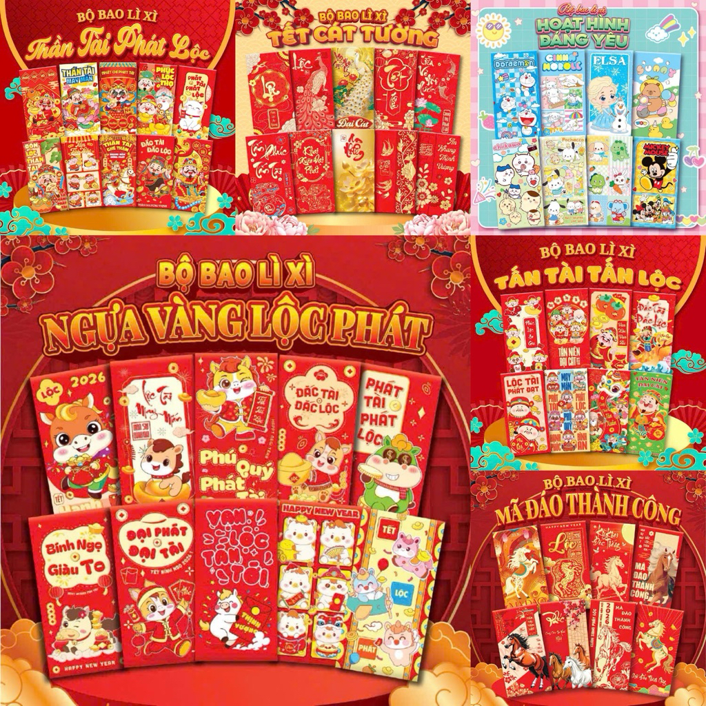 Xấp 10 Bao Lì Xì Tết Hot Trend Mẫu Mã Đa Dạng | Shopee Việt Nam
