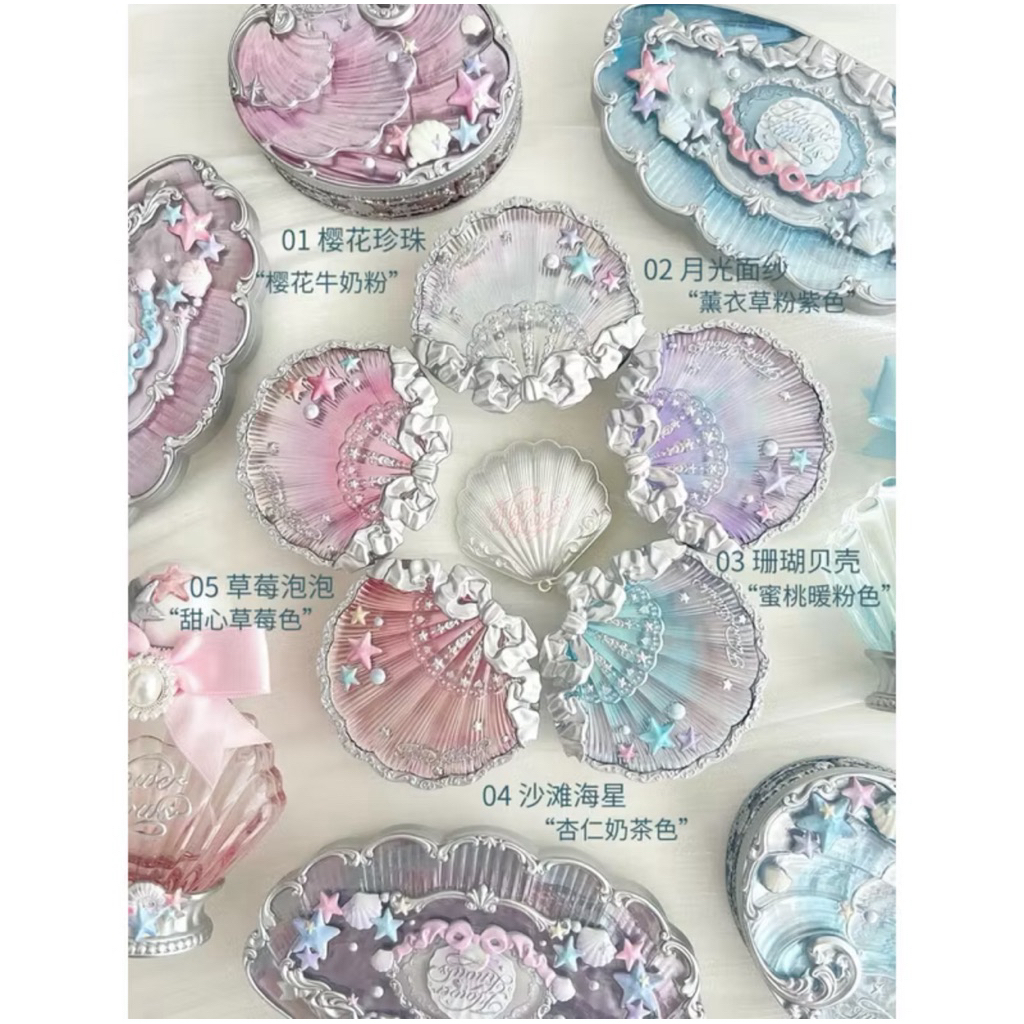 MÁ HỒNG PHẤN VỎ SÒ BST SHELL JEWEL FLOWER KNOWS | Shopee Việt Nam