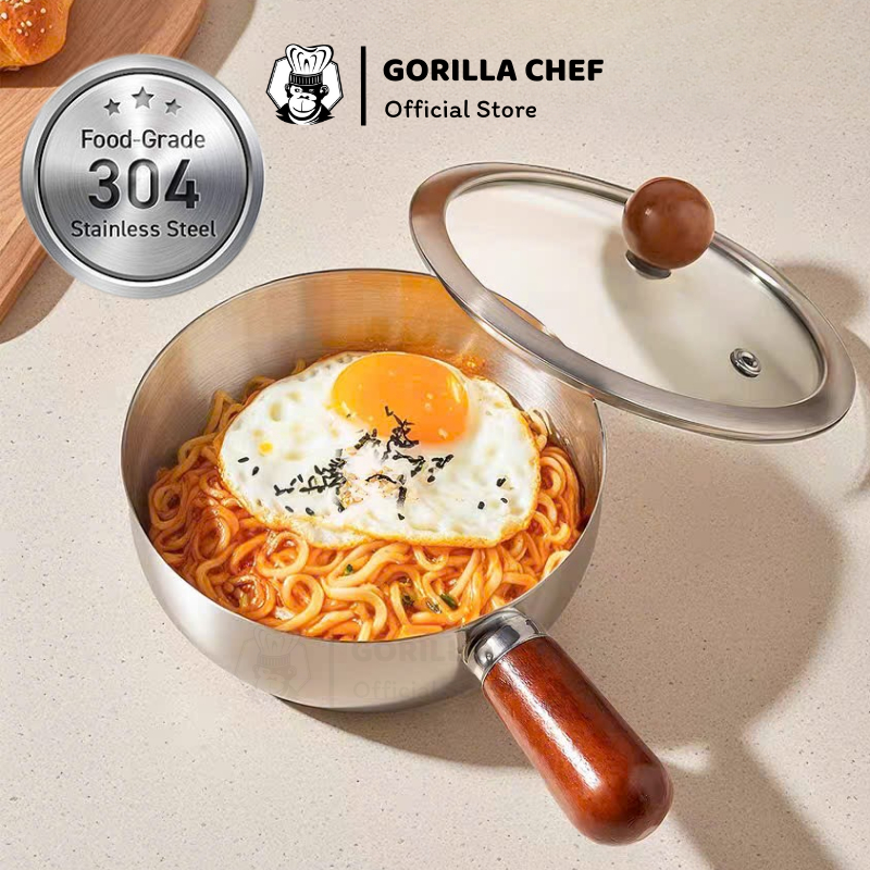 [Inox 304] Nồi mini 14cm cao cấp GORILLA CHEF phù hợp nấu 1 gói mì ...