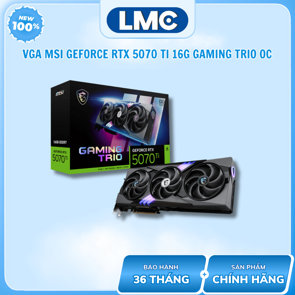 VGA MSI GeForce RTX 5070 Ti 16G GAMING TRIO OC ( Black / White ...
