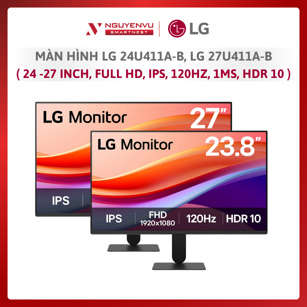Màn hình LG 24U411A-B, LG 27U411A-B, 24-27 Inch, Full HD, IPS, 120Hz ...