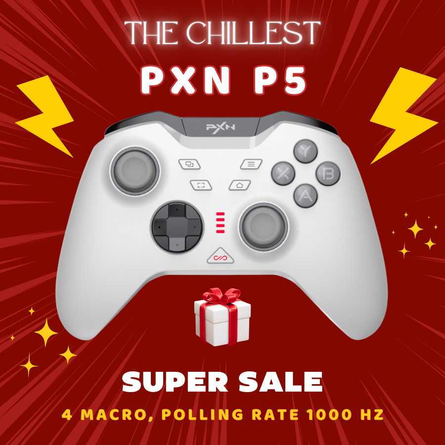 Tay cầm chơi game PXN P5 - Hall Joystick, khóa Trigger, 4 phím Macro, Polling Rate 1000HZ ...