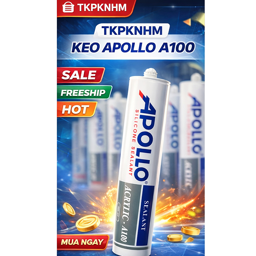 Keo Silicon Apollo Acrylic Sealant A100 Màu Trắng Sữa – Trám Khe, Chống ...