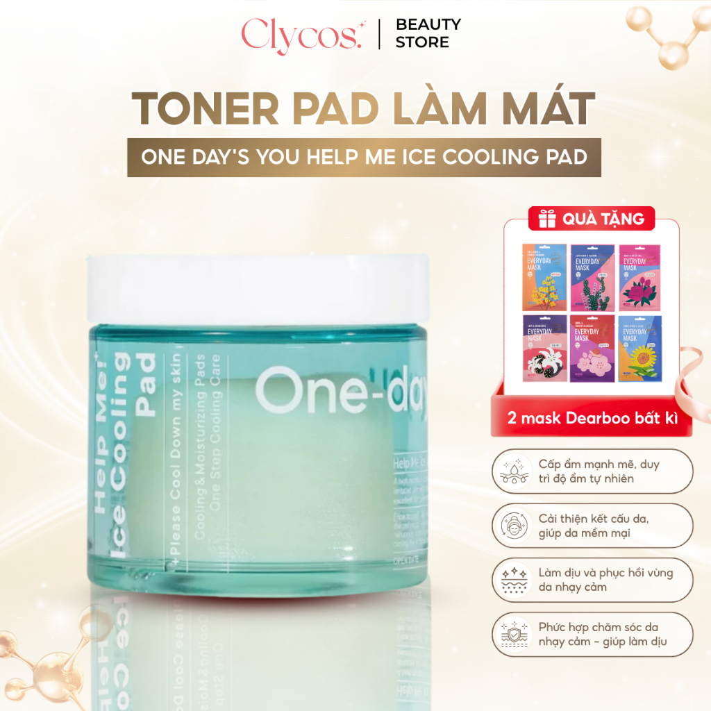 Toner Pad Làm Mát ONE DAY'S YOU Help Me Ice Cooling Làm Dịu Tức Thì ...