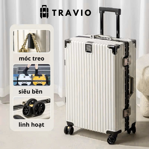Vali Khung Nhôm khoá sập cao cấp size 20 24 28 Bo 4 Góc Chống Va Đập ...