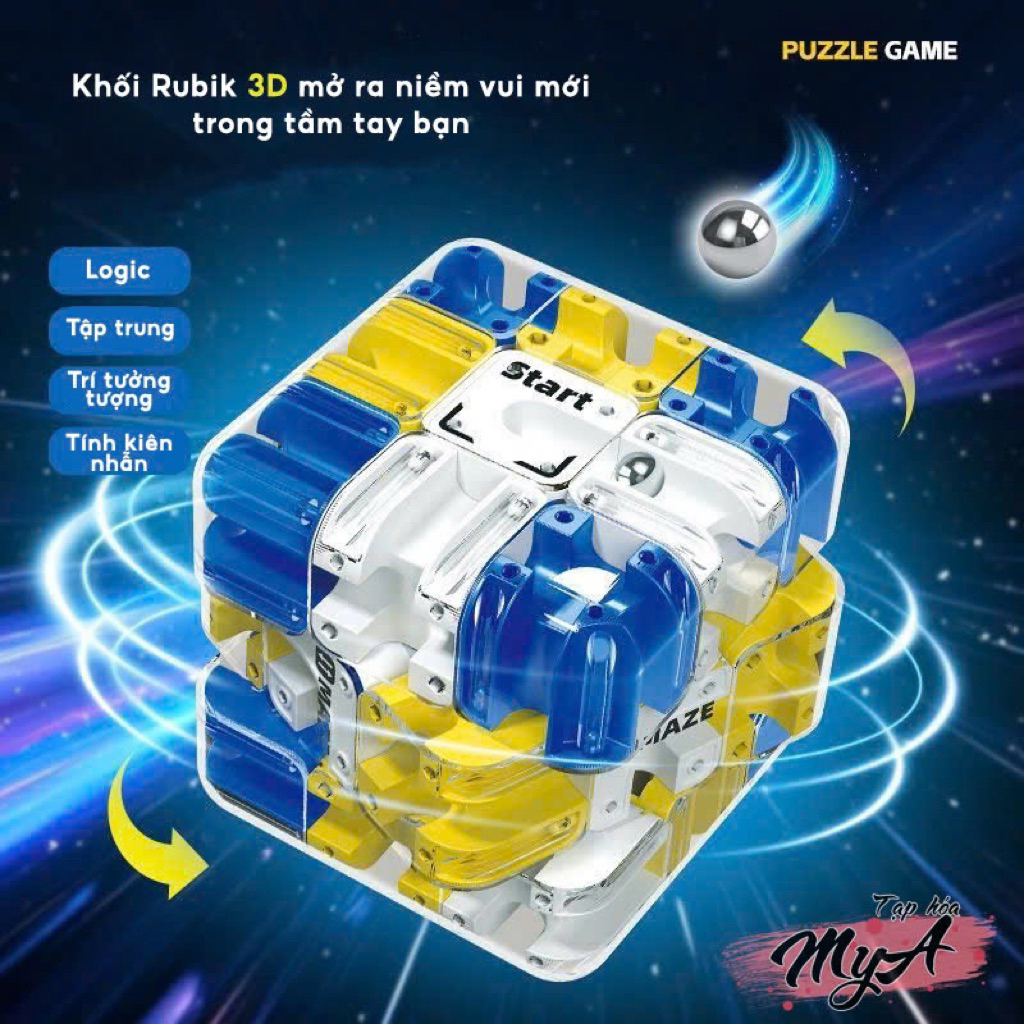 Khối Rubik Xoay 3D Maze – Rubik 3x3 Mê Cung Trí Tuệ, Đồ Chơi Phát Triển ...