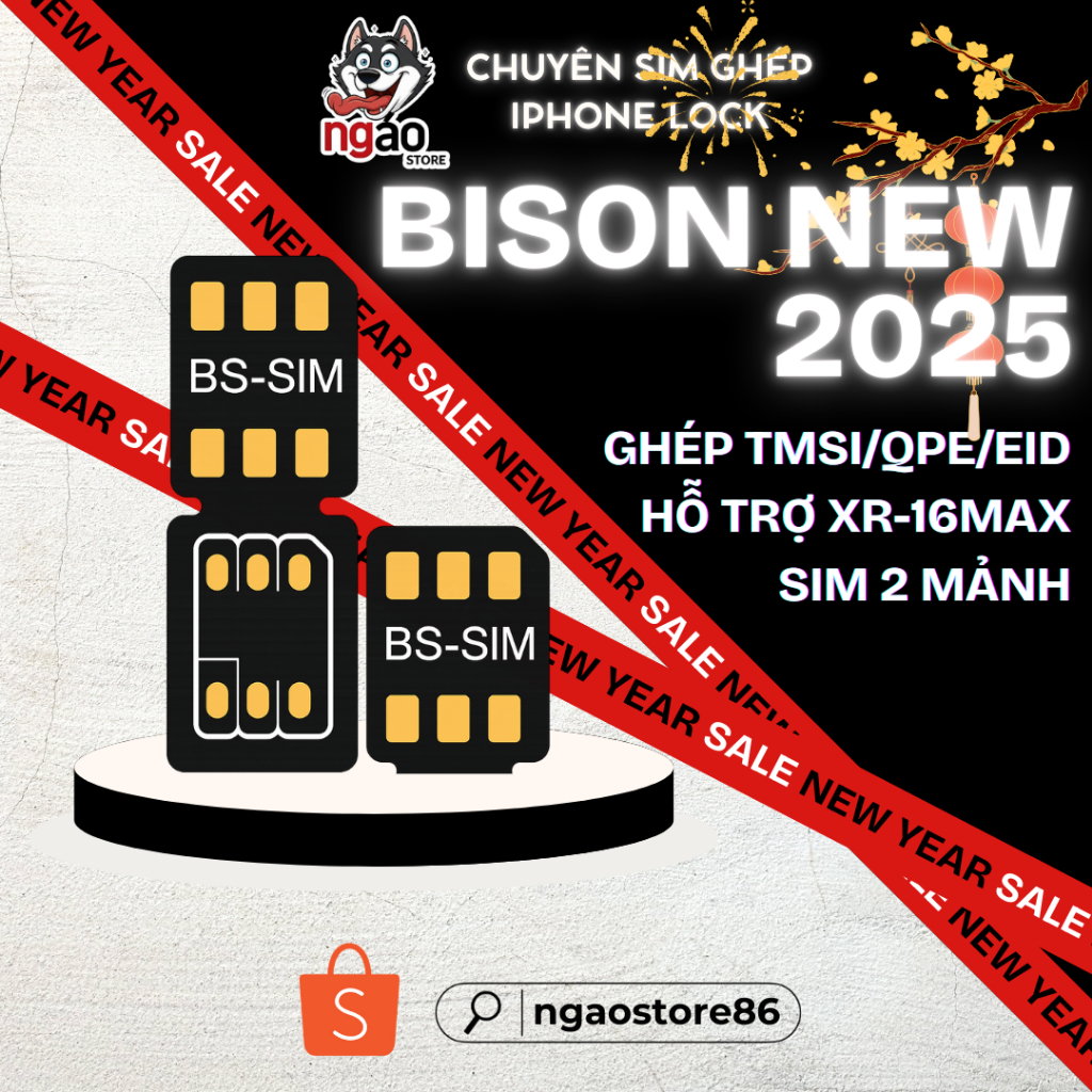 (Tặng giấy mài + dán sim) Bison New 2025 - Chuyển đổi linh hoạt SED/EID ...