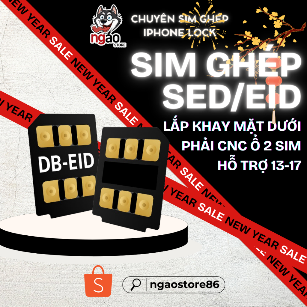 [Không kén IOS 26] Sim Ghép DB EID SED (1 SIM & 2 SIM) – Tự Động Kích ...