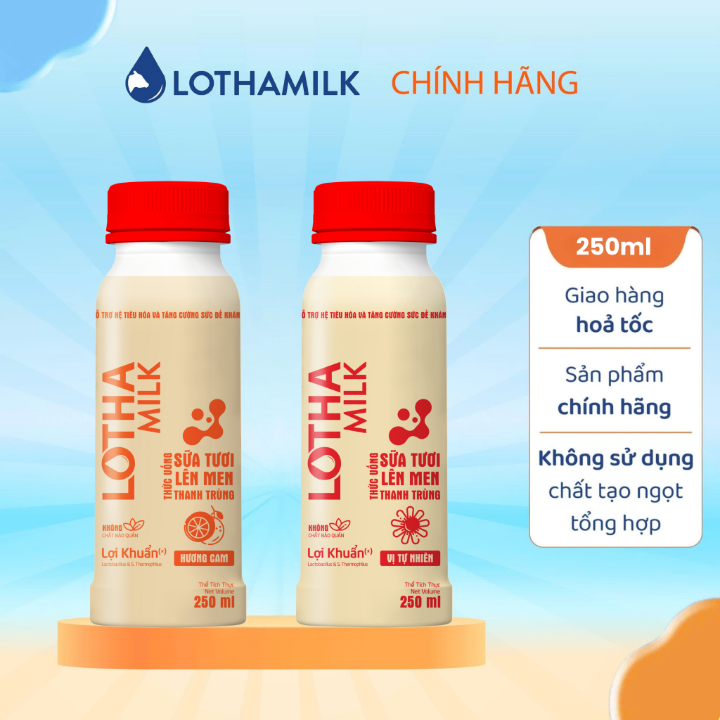 Sữa Tươi Lên Men Lothamilk Chai 250ml | Shopee Việt Nam