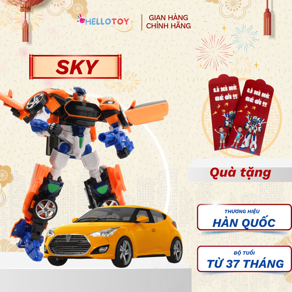 Đồ chơi robot biến hình Hello Carbot Sky | Biến hình 2 trong 1 | Hàng ...