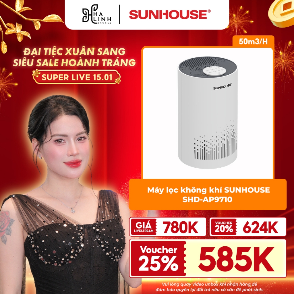 [Võ Hà Linh x SUNHOUSE] Máy lọc không khí SUNHOUSE SHD-AP9710 | Shopee ...
