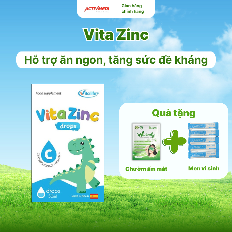 Vita Zinc bổ sung kẽm, vitamin C Vitazinc hỗ trợ cải thiện biếng ăn và ...