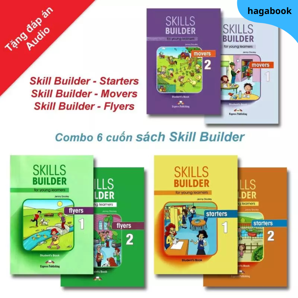 Sách Skills Builder Starters, Flyers, Movers 1+2 (combo 2 cuốn) - Bản ...