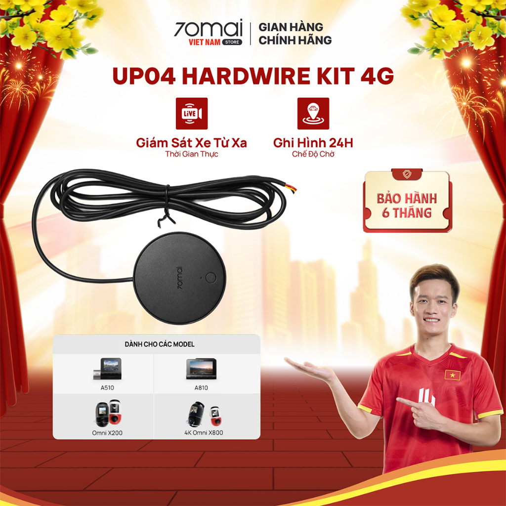 Bộ Hardwire Kit UP04 cho camera hành trình 70mai A810, A510, Omni kết ...