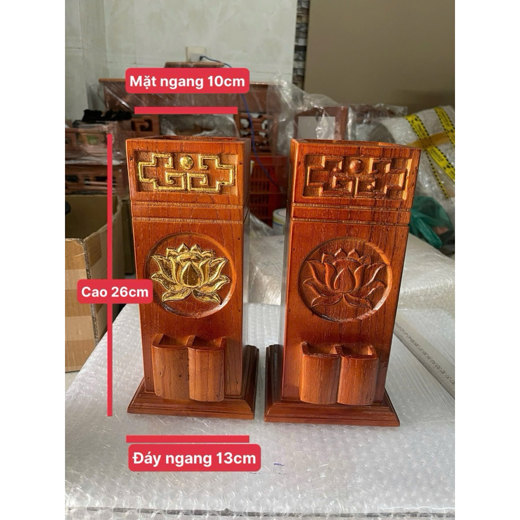 Ống nhang vuông hoa sen dát vàng | Shopee Việt Nam