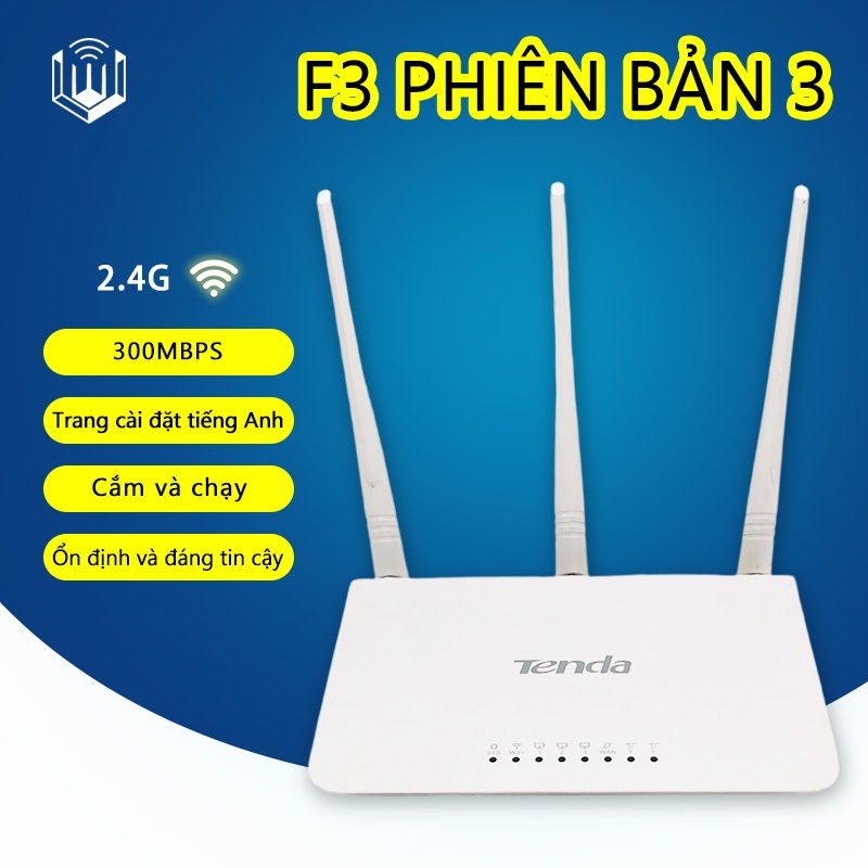 Tenda F3 Router 300Mbps ， xuyên tường, quản lý thông minh, cài 30s ...