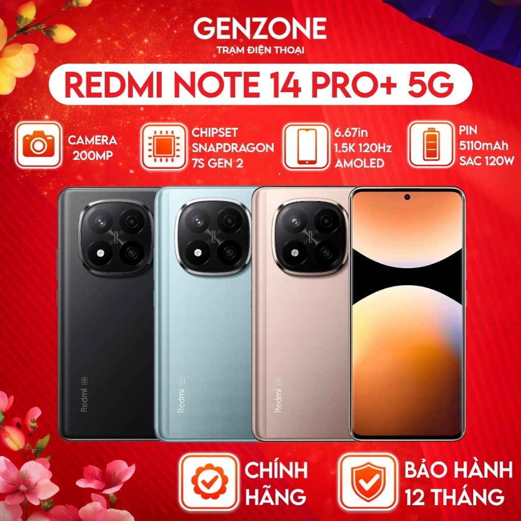 Điện Thoại Xiaomi Redmi Note 14 Pro+ 5G 12GB/512GB - Mới TGDD Chính ...