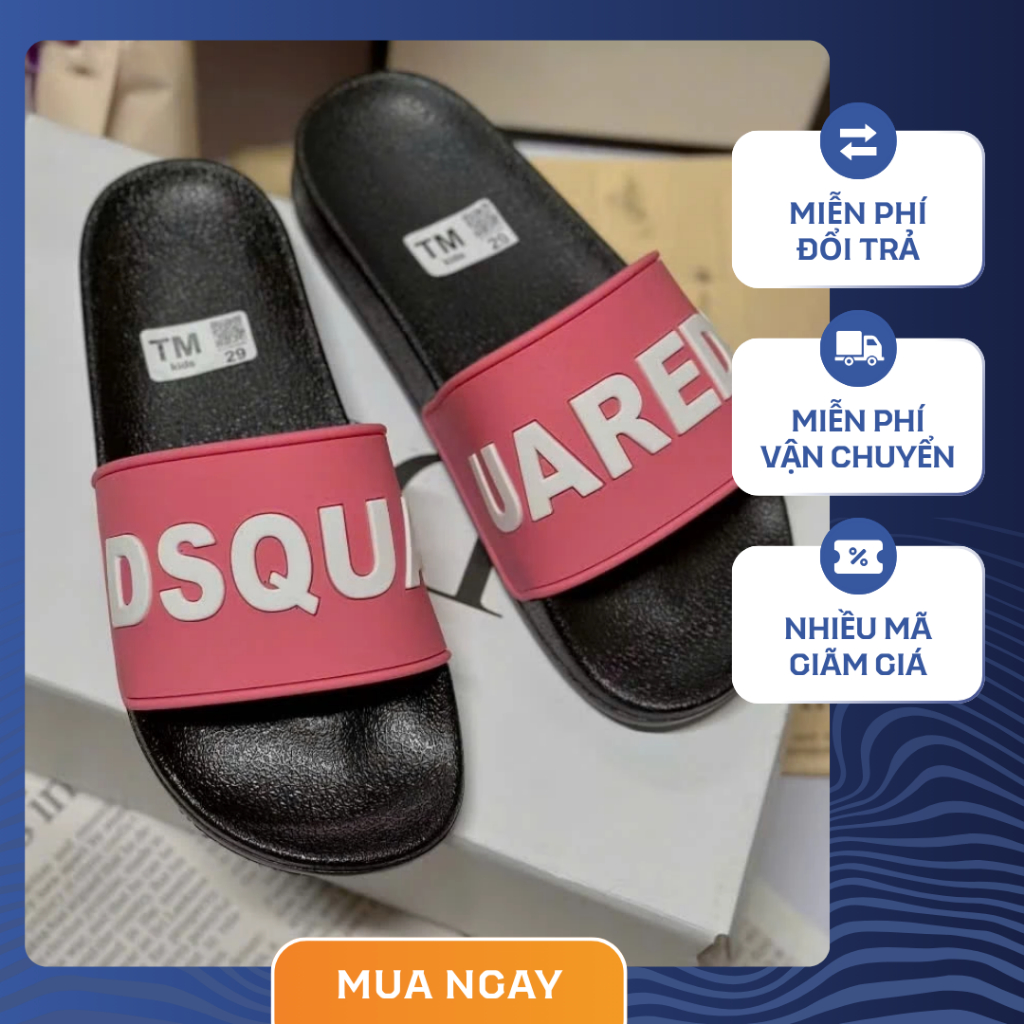 Dép nam quai ngang Dsquared2, Dép nam DSQ2 chất liệu cao su cao cấp bền ...