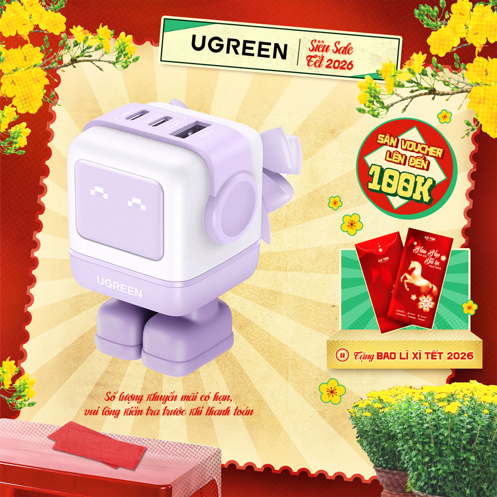 Củ sạc nhanh Robot UGREEN 30W/65W CD359/CD319 | Công nghệ GaN | Tương ...