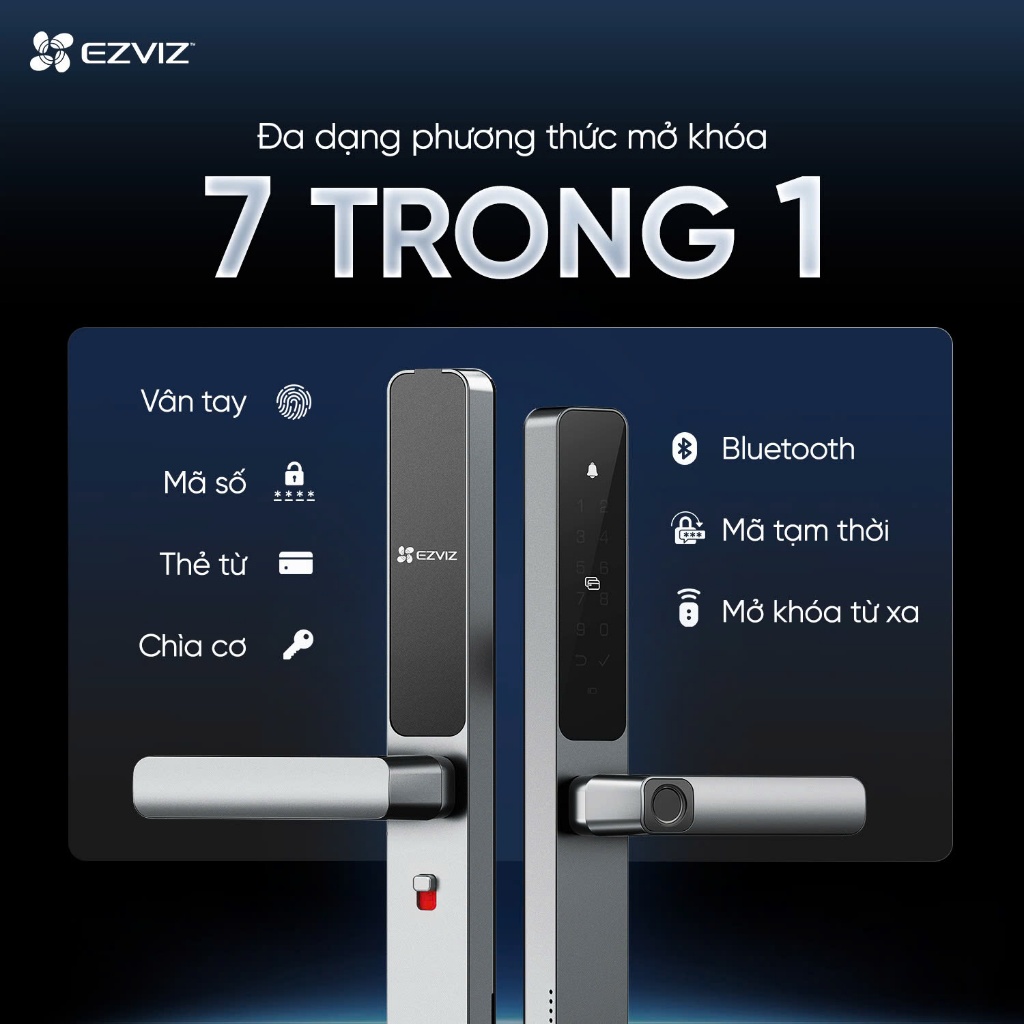 Khóa Cửa EZVIZ DL06 EZVIZ Mở Khóa Vân Tay, Phù Hợp Lắp Cửa Nhôm, Bảo ...