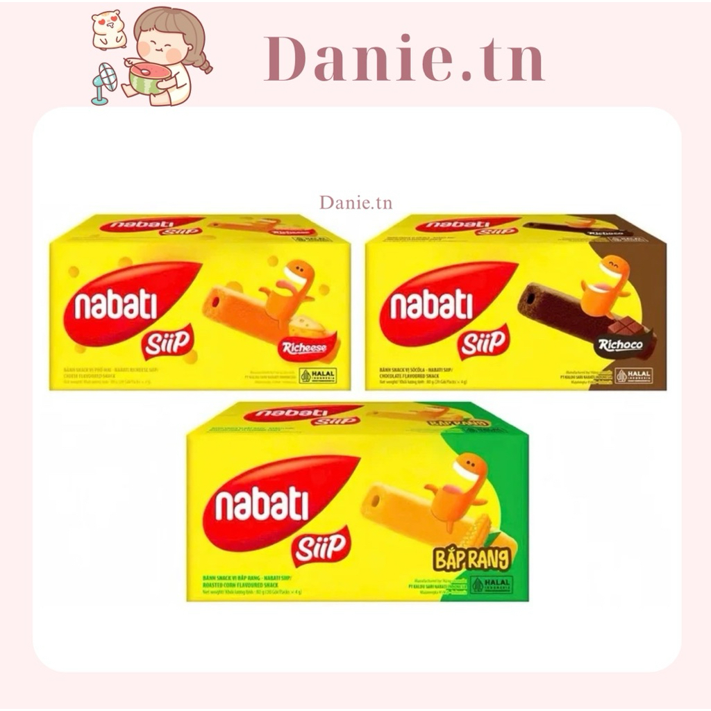 Bánh Snack Nabati Siip Đủ Vị Hộp 80gr x 20Gói | Shopee Việt Nam