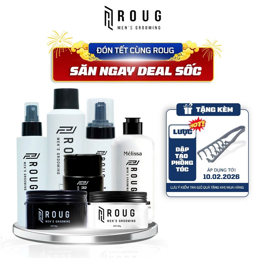 Gôm xịt tóc Roug Hair Spray 250ml, Sáp vuốt tóc nam Matte, Matt Clay ...