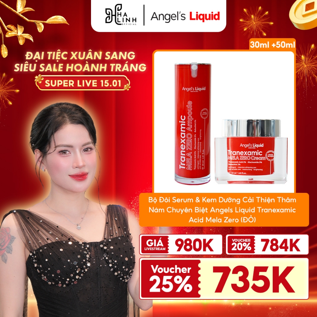 [VHL x Angel's Liquid] Bộ Đôi Serum & Kem Dưỡng Tranexamic Acid Mela ...
