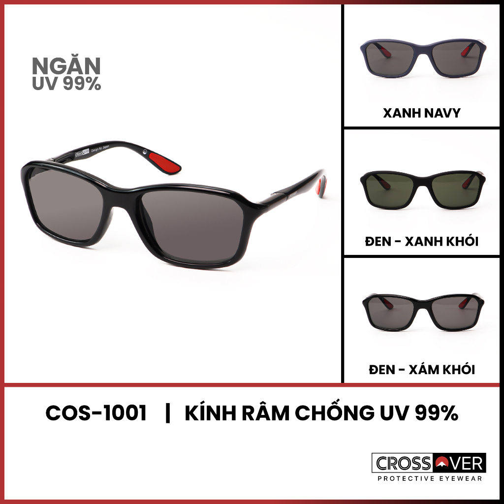 Kính Mát Thời Trang Nam Nữ CROSSOVER Form Vuông Nhựa Acetate Chống Tia ...