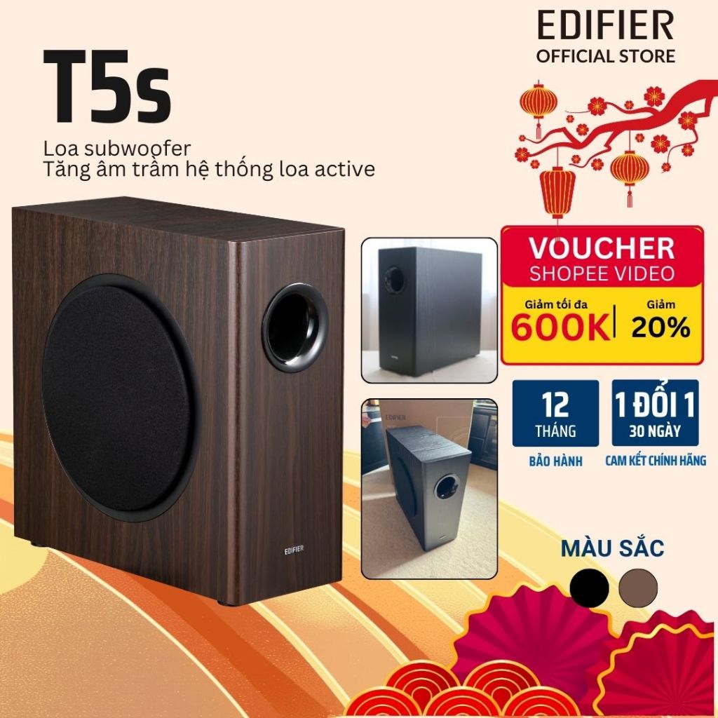 Loa sub điện EDIFIER T5/T5S 70W, Siêu trầm Bass 20, Bổ sung âm trầm ...