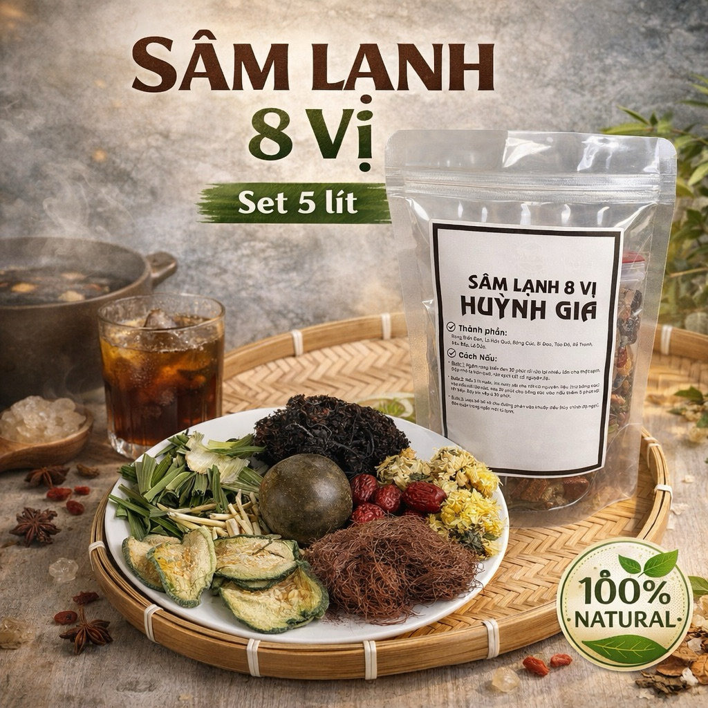 Sâm Lạnh Giải Nhiệt 8 Vị Huỳnh Gia Nước Mát Thanh Nhiệt Set Nấu 5 - 10 ...
