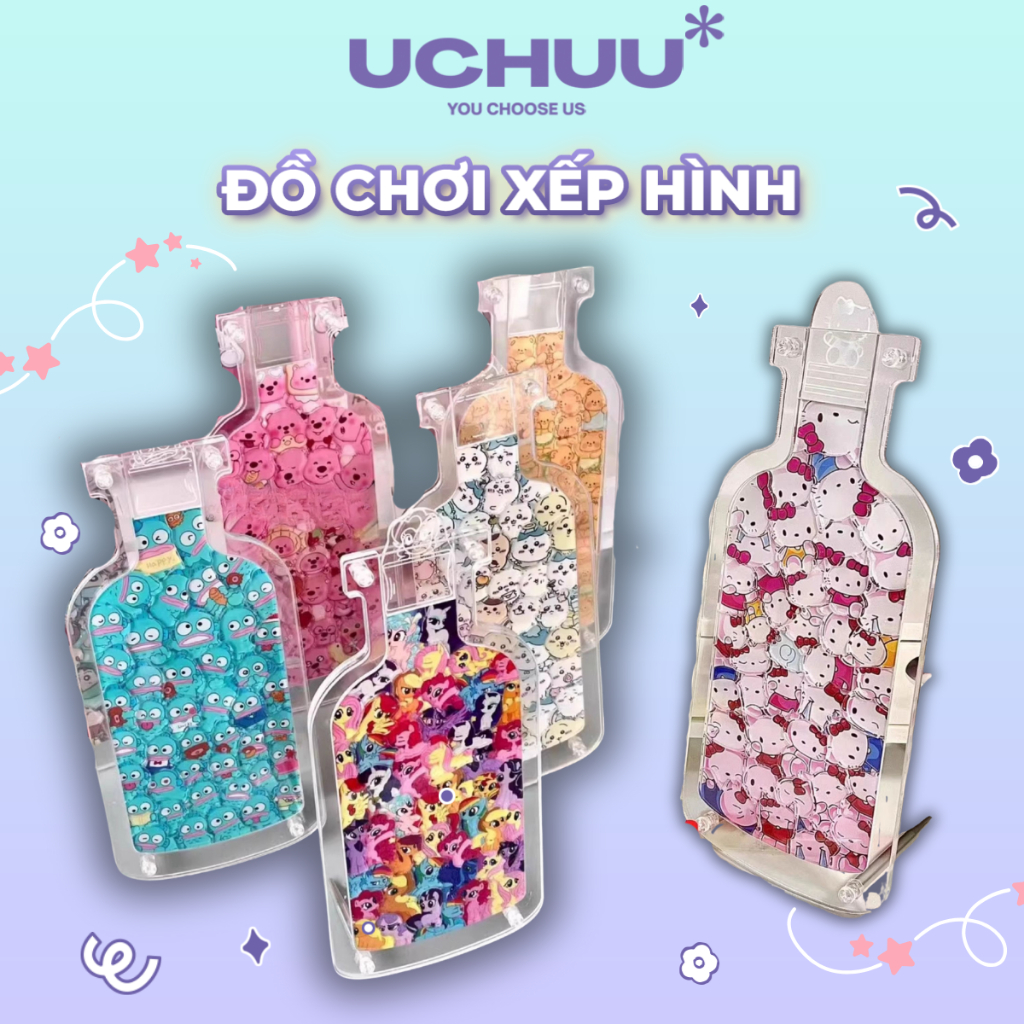 Đồ Chơi Xếp Hình DIY Cho Bé UCHUU Nhựa Mica Trong Suốt, Hoạt Hình ...