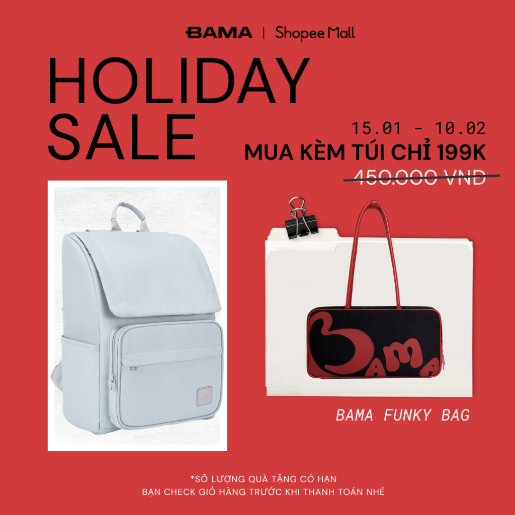 [MUA KÈM TÚI CHỈ 199K] Balo nam nữ đi học đi làm BAMA Solid Backpack ...