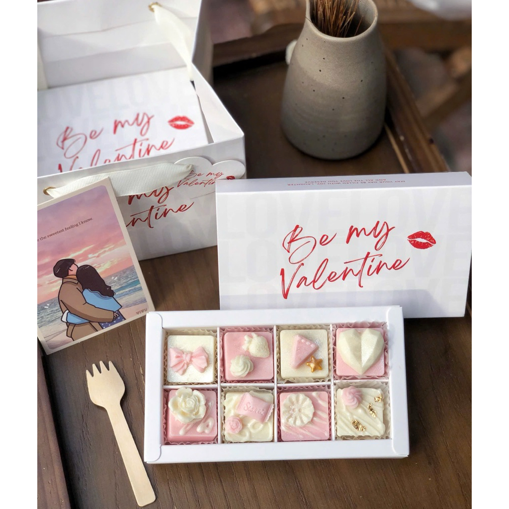 Socola / Chocolate Decor Tone Hồng Be My Valentine Tặng Kèm Túi Thiệp ...