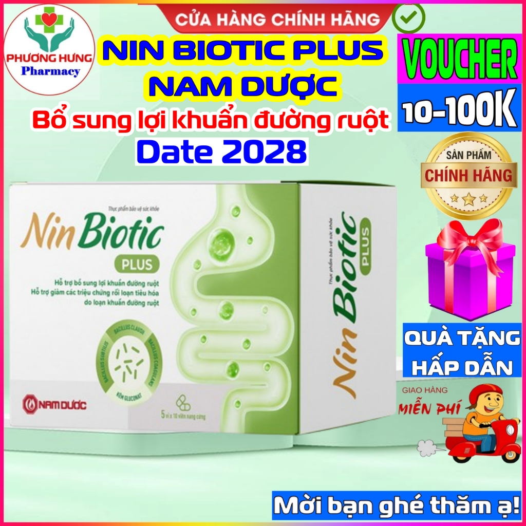 Men vi sinh Nin Biotic Plus bổ sung lợi khuẩn, cải thiện hệ vi sinh ...