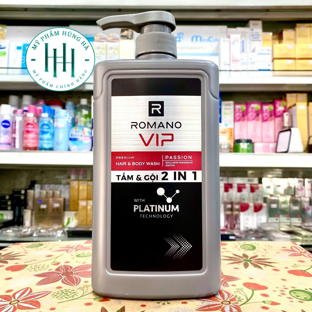 Dầu Tắm Gội Romano Vip Passion 2 In 1, Sữa Tắm Gội Nước Hoa Nam Cao Cấp ...
