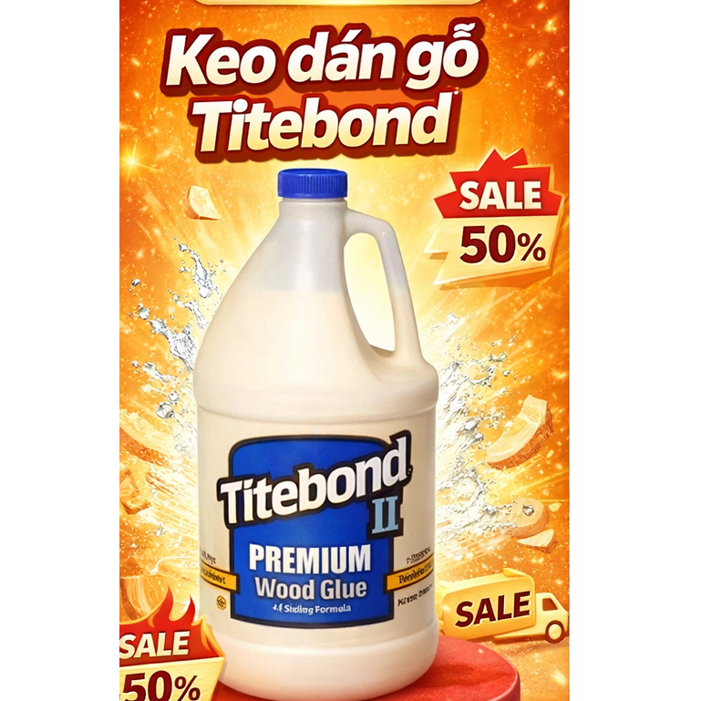 Keo dán gỗ CHÍNH HÃNG Titebond II Premium Wood Glue, Chai xanh 3.785L ...