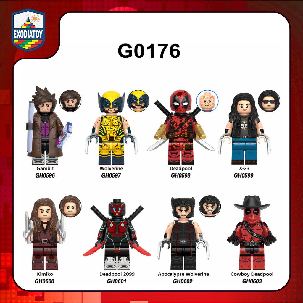 Mô hình lắp ráp Minifigure Marvel Siêu anh hùng Deadpool và Wolverine ...