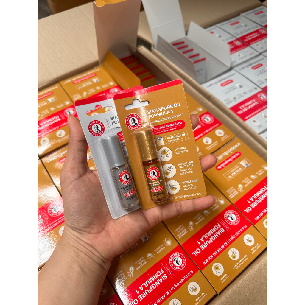 [Combo lốc 6 chai] Dầu Gió Lăn Siang Pure Oil Formula Ball Tip 5cc Thái ...