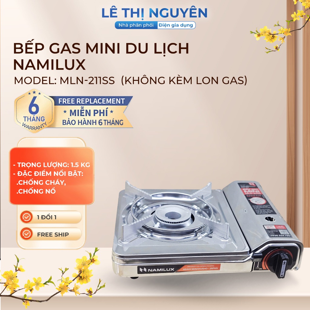 Bếp gas mini du lịch Namilux MLN-211SS - KHÔNG KÈM LON GAS - MODEL THAY ...