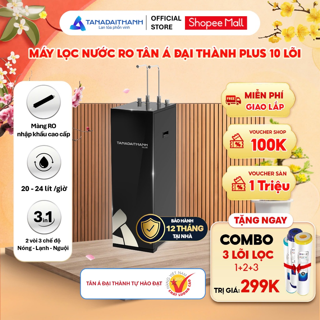 [GIAO LẮP TQ] Máy lọc nước nóng lạnh RO Tân Á Đại Thành Plus 10 Lõi ...