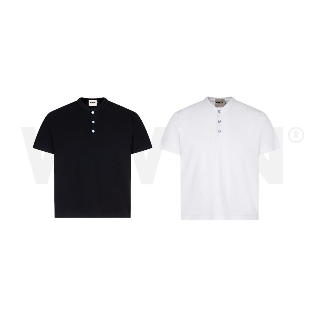 Áo thun WWYNSTU BLUE SHIRT form fit Black / White summer ‘26 collection ...