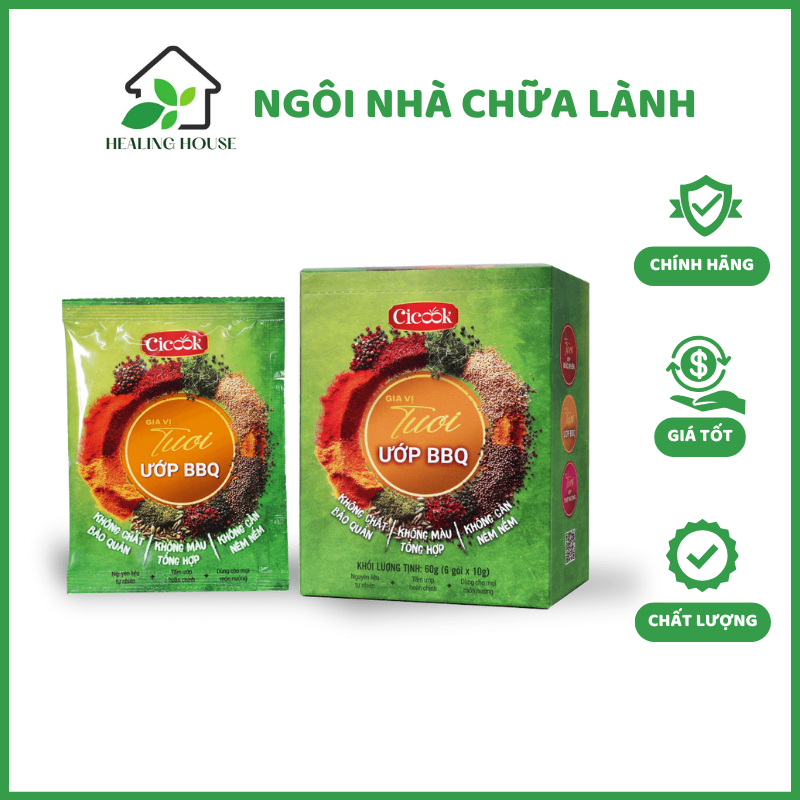 Bột Ướp BBQ Cicook Gói 10g - Gia Vị Ướp Thịt Nướng, Gà Nướng Chuẩn Vị ...