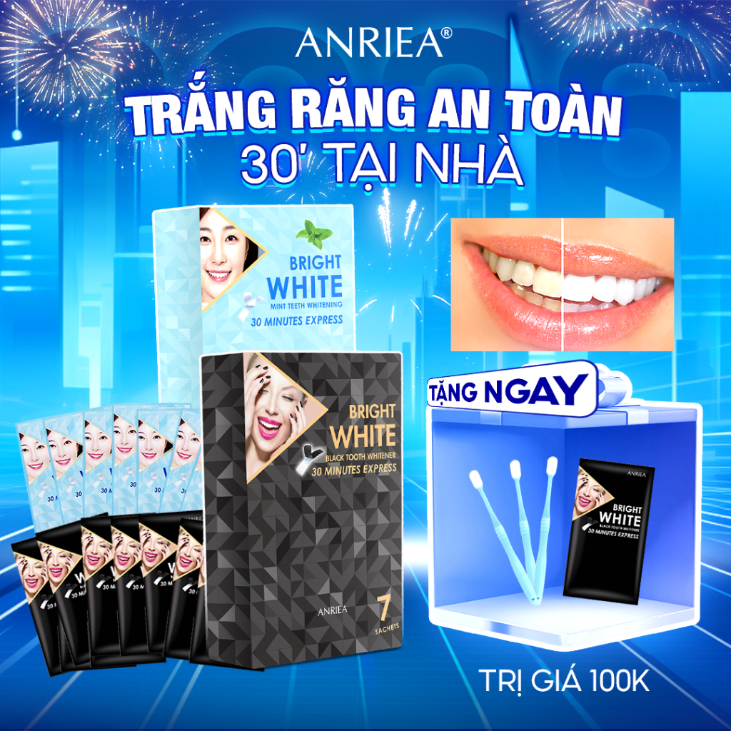 [QUÀ SIÊU HOT] Liệu trình hộp miếng dán trắng răng ANRIEA 7 ngày an ...