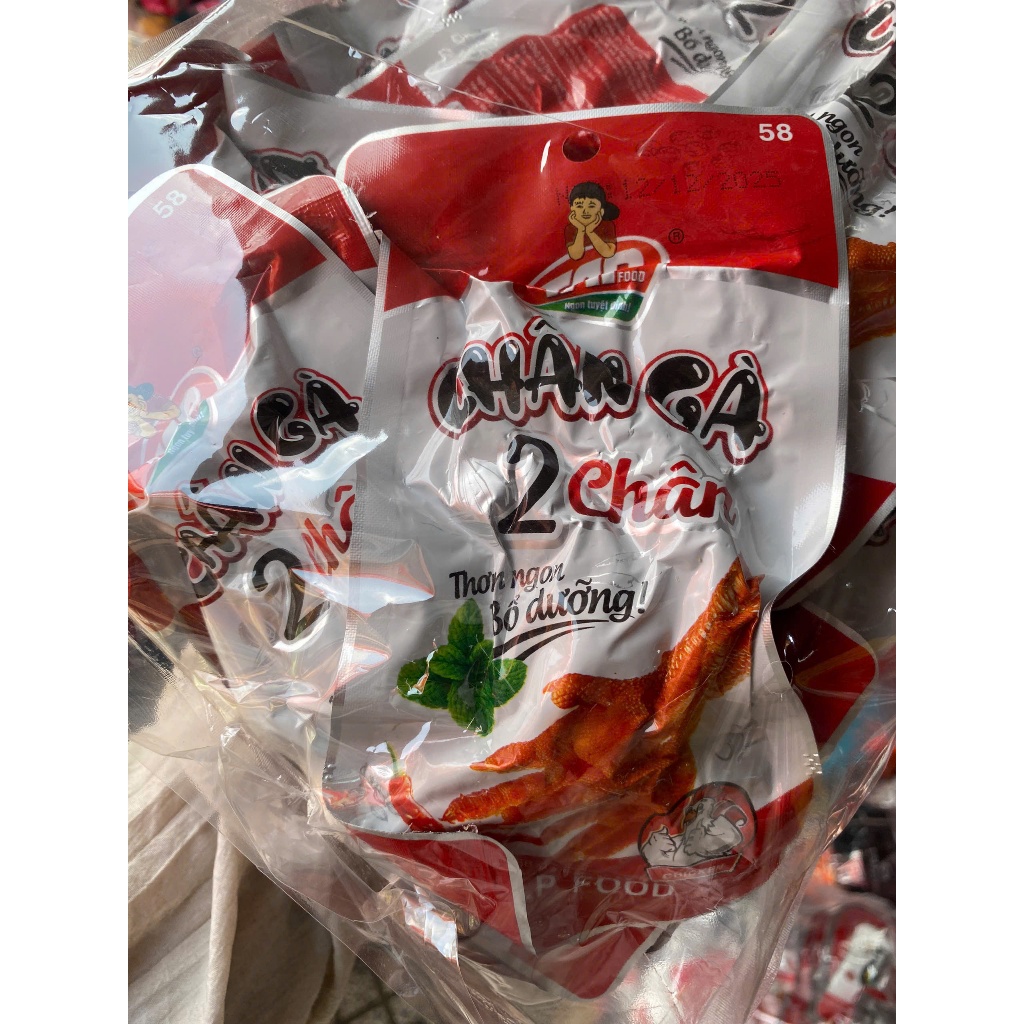 Chân gà đôi TAP Food 58g vị cay đậm đà, giòn dai, combo 5-10-20 gói ...