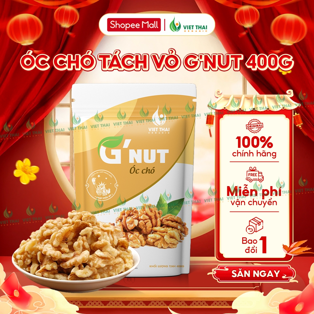 Nhân Óc Chó G’Nut Óc Chó Mỹ Tách Sẵn Vỏ 400g Làm Sữa Ăn Vặt Eatclean ...